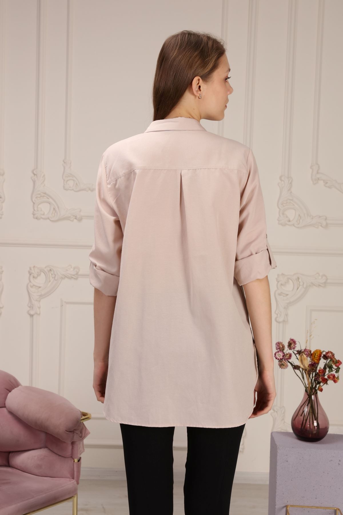 Women's Long Back Shirt - Online Giyim ve Ayakkabı Sitesi